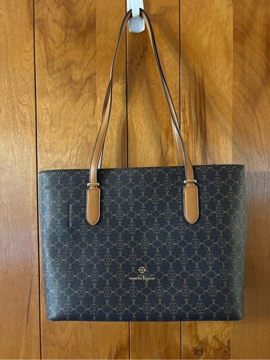 Nanette Lepore | Bags | Nanette Lepore Black And Tan Tote With Tan ...